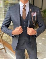 China 45% Wool Blue Tuxedo Suit for sale