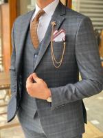 China 45% Wool Blue Tuxedo Suit for sale