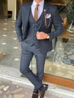 China 45% Wool Blue Tuxedo Suit for sale