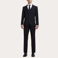 China Black 2PCS Mens Tuxedo Suit Jacket And Trousers For Special Occasion Formal Wear Custom for sale