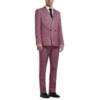 China 2PCS Custom Men'S Stylish Skinny Fit Houndstooth Tuxedo For Special Occasion Jacket Trousers for sale