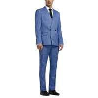 China 2PCS Custom Men'S Stylish Skinny Fit Houndstooth Tuxedo For Special Occasion Jacket Trousers for sale