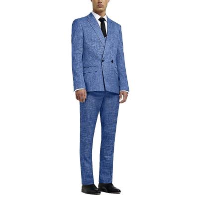 China 2PCS Custom Men'S Stylish Skinny Fit Houndstooth Tuxedo For Special Occasion Jacket Trousers for sale