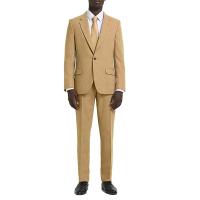 China Beige Flannel Mens Tuxedo Suit Custom Stylish Slim Fit for sale