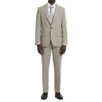China Beige Flannel Mens Tuxedo Suit Custom Stylish Slim Fit for sale