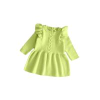 China Toddler Girls Knitted Sweater Boutique Princess Dress Pink Mini Dresses For Autumn Winter for sale