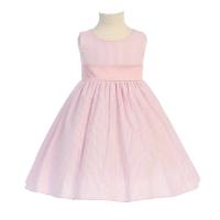 China Little Girls Boutique Princess Dress Striped Cotton Seersucker Dresses Elegant Tie Back Sleeveless Dresses Toddlers for sale