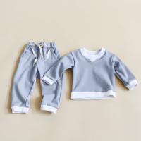 China Neutral Kids Fleece Sweatshirt Set Printed Loungewear Sweatpants 2 PCS Pullover Sweat Shirt for sale
