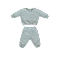 China Custom Fleeced Cotton Crew Neck Pullover Sweatsuit 2PCS For Mommy And Me for sale