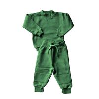 China Unisex Kids 300gsm Fleece Cotton Sweatshirt Set Ribbed Neck Pullover Sweater Sweat Pants 2PCS for sale
