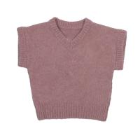 China Unisex Kids Wool And Cotton Blend Knitted Pullover Sweater Vest Sleeveless Knit Waistcoat for sale