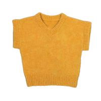 China Unisex Kids Wool And Cotton Blend Knitted Pullover Sweater Vest Sleeveless Knit Waistcoat for sale