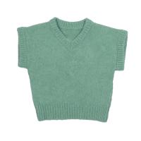 China Unisex Kids Wool And Cotton Blend Knitted Pullover Sweater Vest Sleeveless Knit Waistcoat for sale