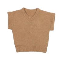China Unisex Kids Wool And Cotton Blend Knitted Pullover Sweater Vest Sleeveless Knit Waistcoat for sale