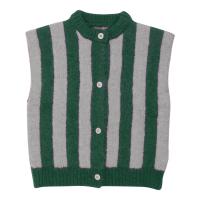 China Kids Wool Cotton Blend Striped Chunky Knitted Sweater Vest Button Down Cardigans Hand Knit Waistcoat for sale