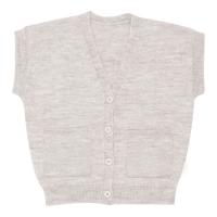 China Kids Cotton Knitted Sweater Vest Hand Knit Button Down Sleeveless Cardigans With Pockets for sale