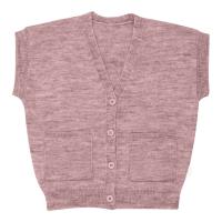 China Kids Cotton Knitted Sweater Vest Hand Knit Button Down Sleeveless Cardigans With Pockets for sale