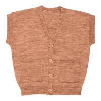 China Kids Cotton Knitted Sweater Vest Hand Knit Button Down Sleeveless Cardigans With Pockets for sale
