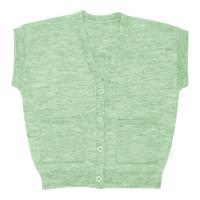 China Kids Cotton Knitted Sweater Vest Hand Knit Button Down Sleeveless Cardigans With Pockets for sale