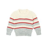 China Winter Kids Cotton Hand Knitted Lounge Chunky Striped Sweaters Tight Leggings 2PCS for sale