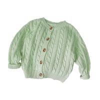 China Mommy And Me Chunky Knitted Sweater Cardigan Cotton Thick Winter Hand Knit Button Down Sweater for sale