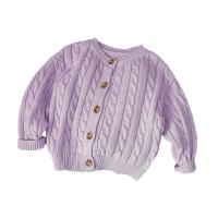 China Mommy And Me Chunky Knitted Sweater Cardigan Cotton Thick Winter Hand Knit Button Down Sweater for sale