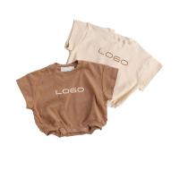 China Organic Cotton Newborn Baby Romper Tshirt French Terry Oversized Infant Jumpsuit Sleepwear for sale