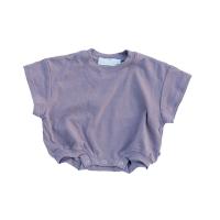 China Organic Cotton Newborn Baby Romper Tshirt French Terry Oversized Infant Jumpsuit Sleepwear for sale