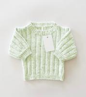 China Custom Neutral Baby Chunky Knit Speckled Sweater Organic Cotton Hand Knitted  Pullover Sweater Toddlers Winter Warm for sale
