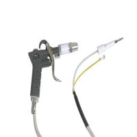China Black ESD Electrostatic Spray Gun Ionizing Air Gun For Static Particulate Removal for sale