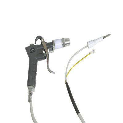 China Black ESD Electrostatic Spray Gun Ionizing Air Gun For Static Particulate Removal for sale