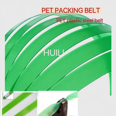 China Green Color 16mm PET Strapping Strap PET Plastic Steel​ Band With Anti Ultraviolet for sale