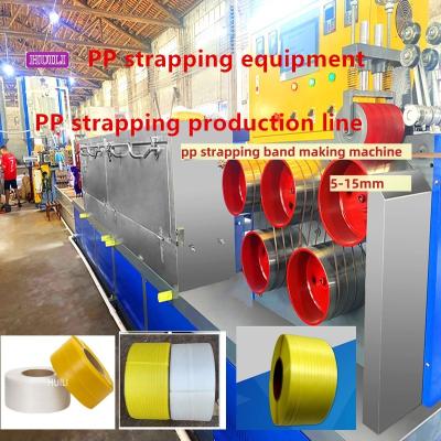 China 5-15mm PP Strapping Tape Production Equipment With Servo Motor Control for sale