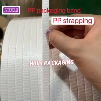 China Custom Size 5mm Width PP Strapping Band , Carton Strapping Belt White Color for sale
