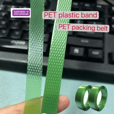 China 9-25mm green PET plastic steel strapping PET strapping smooth PET packaging strapping for sale
