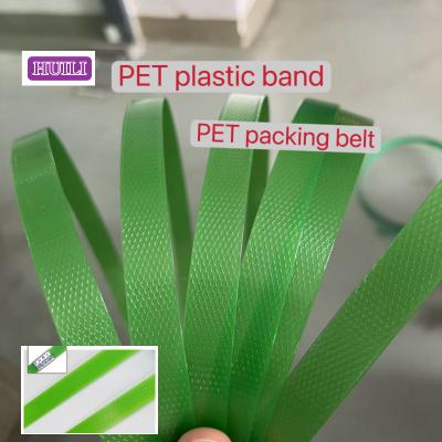 China PET plastic steel strapping belt 200-1500KG tensile PET strapping belt green strapping belt for sale