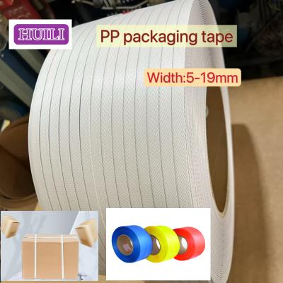 China 5-19mm PP strapping belt colored PP polypropylene packaging belt plastic PP PET strapping band for sale