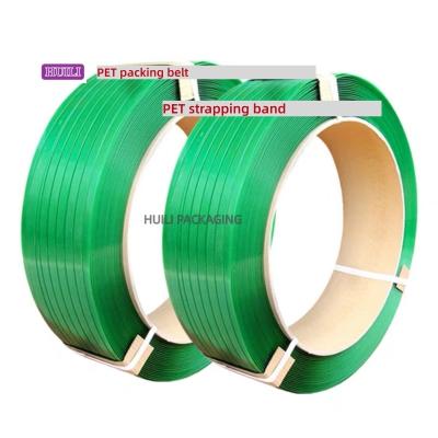 China 9-25 mm PET plastic steel strapping belt PET strapping band / strap high tensile strength for sale