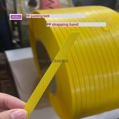 China Automatic PET PP packing belt white 5 mm PP strapping belt Length 7000 m/roll for sale