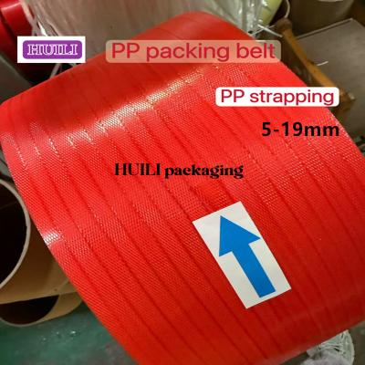 China PP strapping belt 5-15mm transparent PP strapping band with high tensile strength for sale