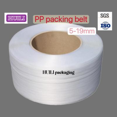 China White PP packing straps 5-19mm PP strapping PP packaging belt  for automatic strapping machines for sale