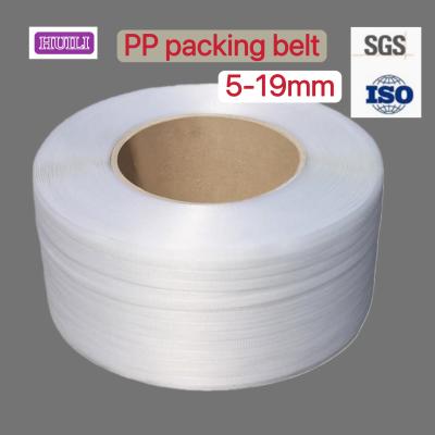 China PP polypropylene packing belt 5-19mm automatic PP strapping band for high-speed packaging machines for sale