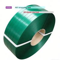 China 100% recycled PET packaging belt 16mm PET plastic strapping PET strapping with embossed surface for sale