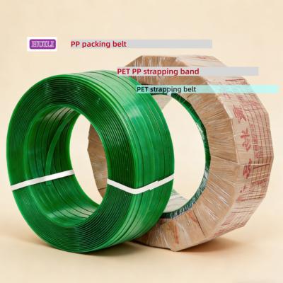 China High-speed 9-25mm PET Packaging belt PET plastic steel belt suitable for pneumatic strapping machine for sale