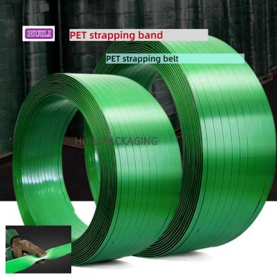China High-speed 9-16mm PET packaging belt PET PP strap with 100% PET crushed material for sale