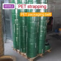 China PET Packaging Strap Green 9-16mm PP PET Strapping for Automatic Strapping Tools for sale