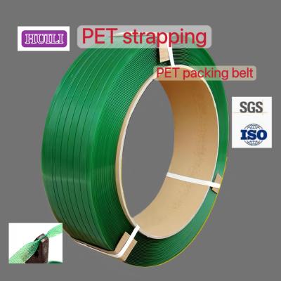 China Bestselling PP PET Packing belt 16-25mm black PET plastic strapping for manual strapping tools for sale