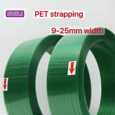 China High-Speed ​​PP PET Packaging Strap 9–25mm PET Packaging Strap for Pneumatic Strapping Tools for sale