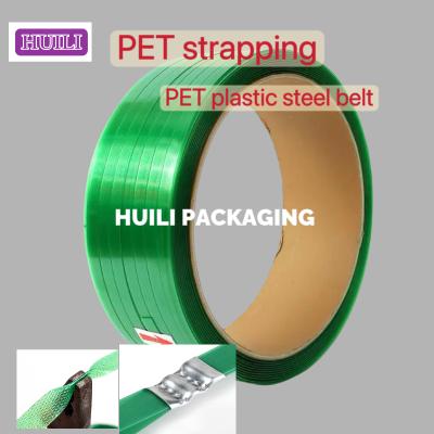 China PET Packaging Strap 9–25mm PET Strapping Belt PP PET Plastic Band with 100% Recycled PET Material for sale