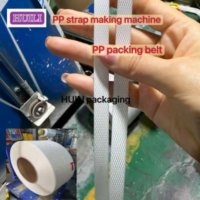 China PP Strapping Belt Making Machine Single-Screw PP Strapping Extrusion Line equipped with SKD-11 Embossing Wheel for sale